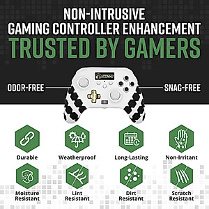 Dragon Grips Universal Controller Grips, 18 Pcs Black Textured Non-Slip Rubber for Xbox, PS4 & PS5 Controller Grip Tape, Perfectly Fit to Any Handles, Sweat Resistant to Enhance Gaming Control, 1 Pack