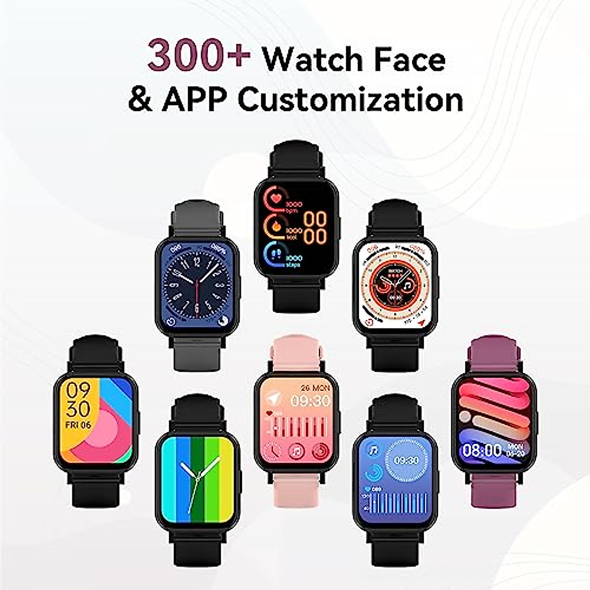 MAXTOP Smart Watch for Women Men,1.69" Touch Screen Fitness Tracker for iPhone Android Phone IP68 Waterproof,Finess Watch with Step Calorie Counter Sleep Monitoring Pedometer Watches, T11 Pro+ Purple
