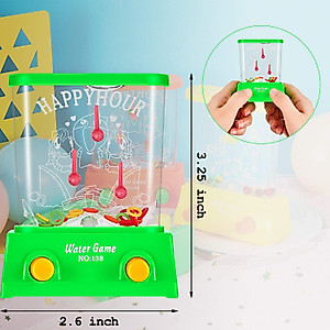 Sumind 8 Pieces Handheld Water Game Arcade Water Ring Water Tables for Fish Rings Basketball Game for Different Ages Christmas Fun Party Favor Stocking Stuffers for Men Retro Pastime, Without Water