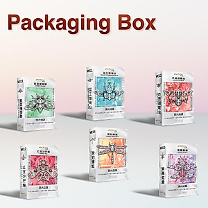 Piececool 3D Puzzles for Adults, 6pcs/Lots Insect Themed Brooches Metal Models Building Kits, Interesting Assembling Crafts Set with Tools for Beginners, Great Gifts