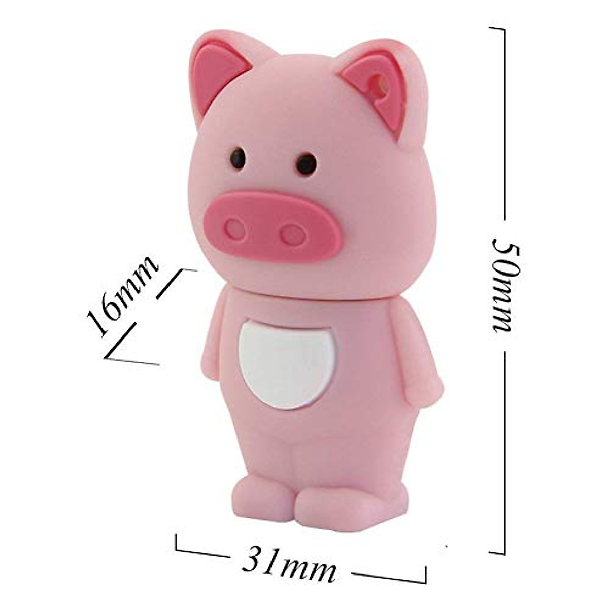 Aneew 16GB Pendrive Cute Pink Pig Animal Model USB Flash Drive Memory Stick U Disk Thumb Gift