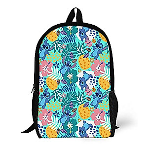 Hoodiess Kids Cartoon Cute Backpack - 17 in Backpack for Girls/Teens - School Daypack with Keychain, One Size