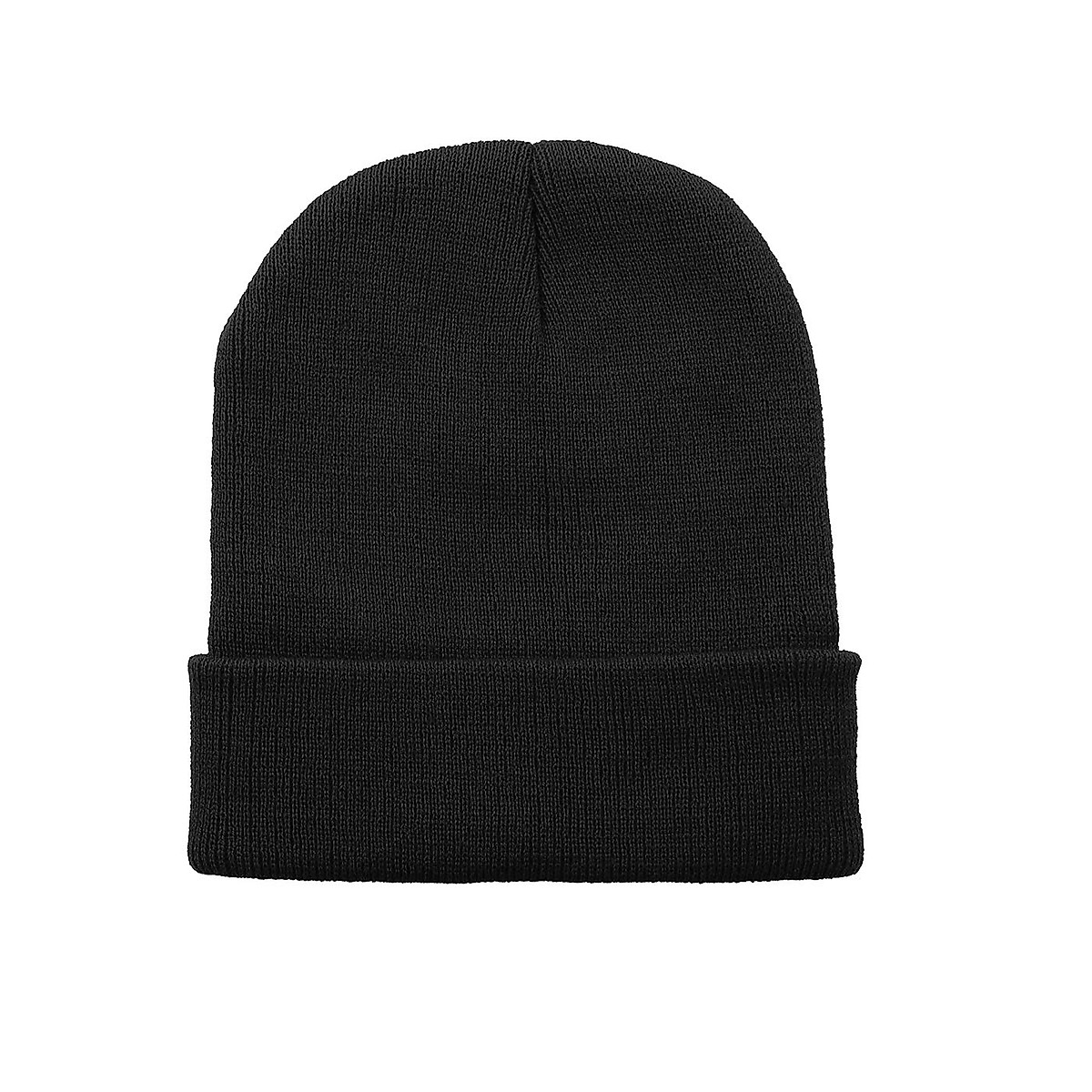American Trends Black Beanie for Men Fisherman Beanie Winter Hats for Men Slouchy Beanie Soft Skull Caps Knit Hats A Black
