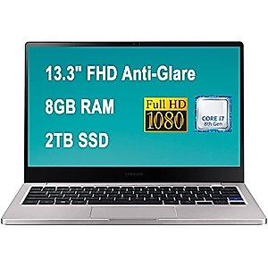 Samsung Flagship Notebook 7 13 Laptop 13.3" FHD Anti-Glare Display 8th Gen Intel Quad-Core i7-8565U 8GB RAM 2TB SSD Backlit Keyboard Fingerprint USB-C Dolby Atmos Win10