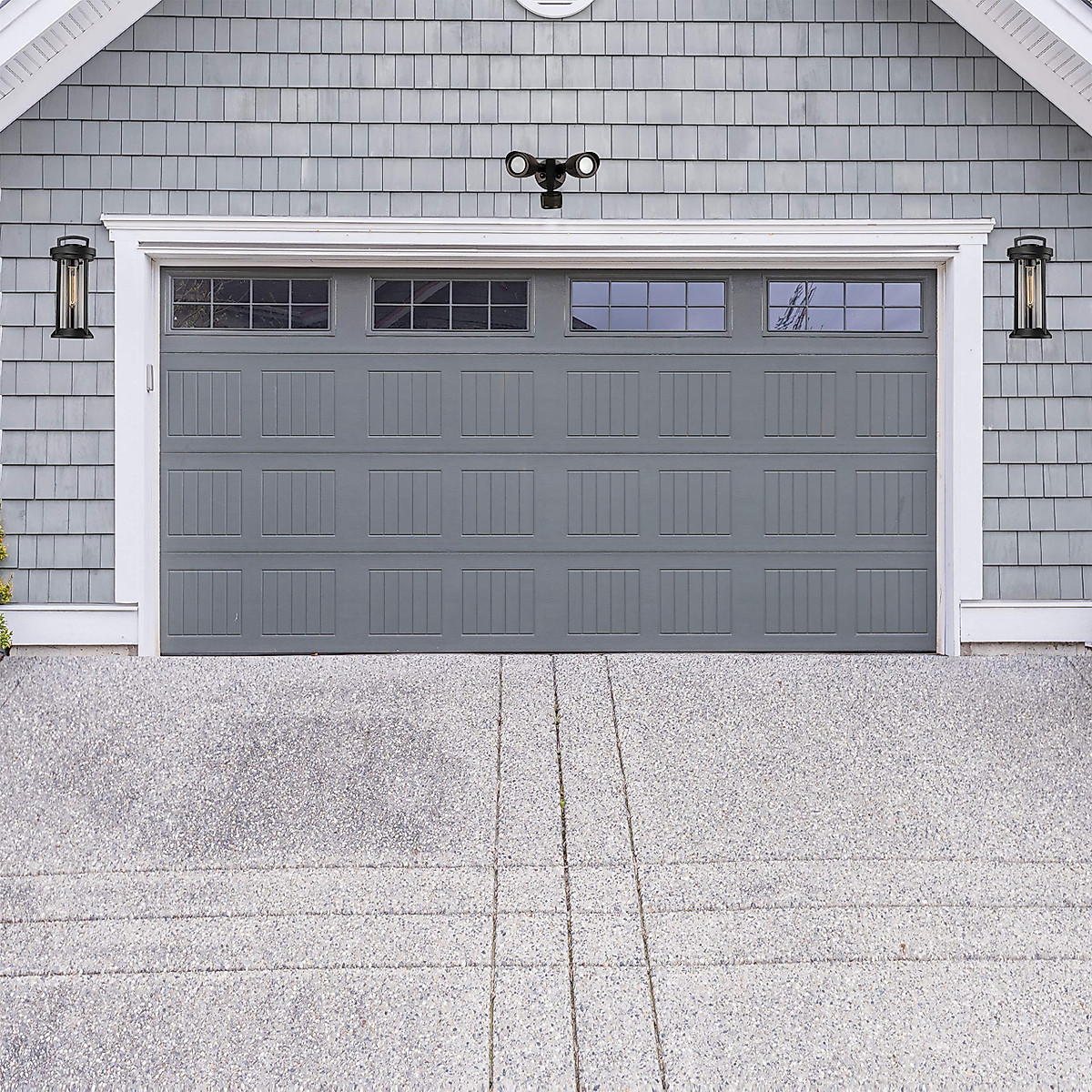 Satco 65/719 Dual Bullet-Head Security Flood Light, with Motion Sensor, 4000K, Bronze