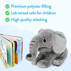 Corbi Emmy The Elephant Plush Toy Hand Puppet with Movable Mouth & Illustrated Board Book - Hand Puppets for Kids & Toddlers Ages 2+