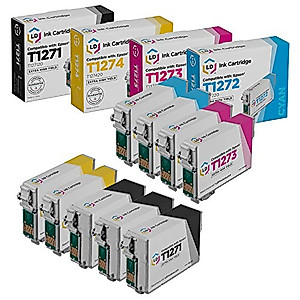 LD Remanufactured Ink Cartridge Replacement for Epson 127 Extra High Yield (3 Black, 2 Cyan, 2 Magenta, 2 Yellow, 9-Pack)
