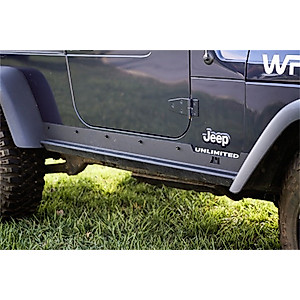 Rugged Ridge 11504.16 Rocker Panel Guard Kit, Heavy Duty; 04-06 Jeep Wrangler Unlimited LJ