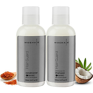 MOEHAIR Duo Pack (Hair Guard Shampoo & Conditioner) | Stimulates Follicles | Prevents Thinning | Strengthens & Repairs Damaged Hair | Paraben & Sulfate Free (3.4 Fl. Oz)