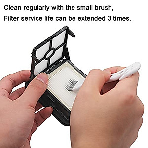 Lemige 3 Pack 2460 Multi-Surface Pet Pro Brush Rolls + 3 Pack 1866 Replacement Vacuum Filters for Bissell CrossWave Pet Pro 2306A & CrossWave 1785 Series, Compare to Part 1613568&161-3568, 1608684