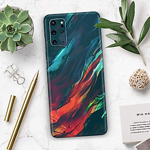 DesignSkinz Liquid Abstract Paint Remix V16 Protective Vinyl Decal Wrap Skin Cover Compatible with The Samsung Galaxy S20 (Screen Trim & Back Glass Skin)