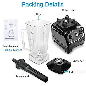 Xuthusman 3HP 2 Liter Blender Professional Milkshake Fresh Juice Blender Heavy Duty Commercial Power Blender Smoothie Mixer 2200W Kitchen Juicer (Red)