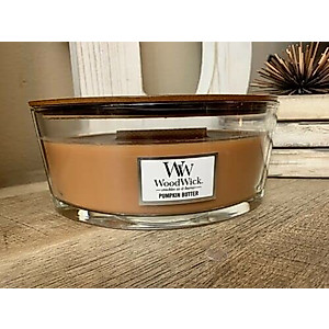 WoodWick Ellipse Scented Candle, Pumpkin Butter, 16oz | Up to 50 Hours Burn Time