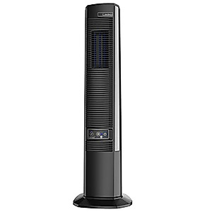 Lasko 42" Portable Outdoor Tower Fan with Bluetooth Technology for Decks, Patios and Porches with 4 Speeds, Night Mode, Internal Oscillation, Black, YF200
