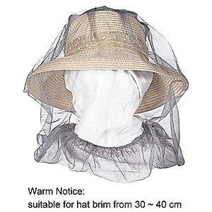 4 Pack Head Net Face Netting Neck Cover Netting Mesh Net for Outdoor Activity (Big Size, Grey)