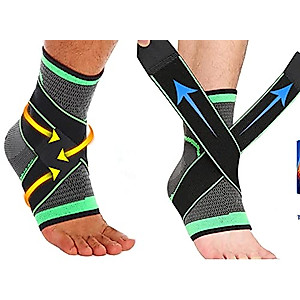 Dr A-Z Compression Foot Socks for Men & Women 2PCS - Sleeves Arch Support, Heel Spurs- Best Plantar Fasciitis Sleeves for Plantar Fasciitis Pain Relief, Heel Pain, & Treatment for Daily Use M-L - Pair