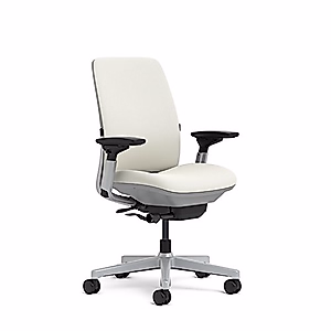 Steelcase Amia(R) Ergonomic Work Chair by Steelcase, Fabric = Cogent Coconut; Frame/Base = Platinum/Platinum