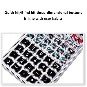 Calculator,Advanced Scientific Gray Financial Calculator,12-Digit Two-line Display Screen,Battery-Powered,School Students Calculators