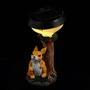 Animal Statue Ornaments Solar Animal Garden Ornament Outdoor Decor Delicate Animal Garden Decor Resin Statue Decor Solar Bunny Statue Light Bunny Light Decor Garden Lawn Decor