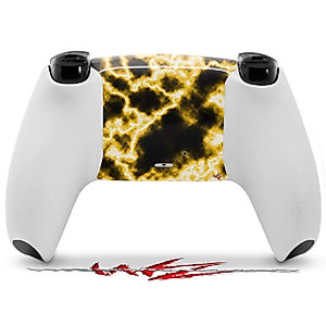 WraptorSkinz Skin Wrap compatible with Sony PS5 DualSense Controller Electrify Yellow (CONTROLLER NOT INCLUDED)