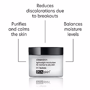 PCA SKIN Clearskin Lightweight Face Moisturizer for Oily Skin, Daily Hydrating Facial Moisturizer for Oily, Acne-Prone, and Sensitive Skin, Quick Absorbing, Reduces Discolorations, 1.7 oz Jar