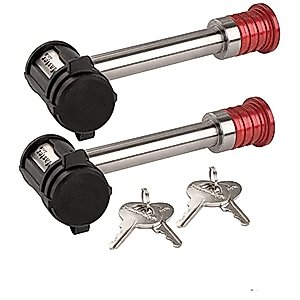 Master Lock Receiver/Hitch Lock - Extra Long Shaft Two (2) Locks Keyed Alike 1469KA-2