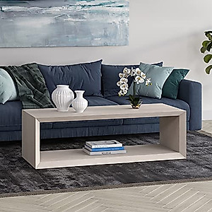 Henn&Hart Osmond Coffee Table, 58" Wide, White