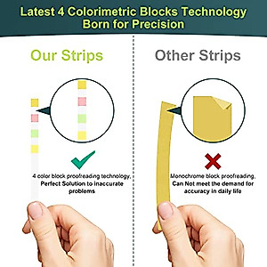 pH Test Strips - 200ct + 4 Colorimetric Blocks - Easy to Use and Wide Range pH Strips - for Testing Water, Soil, Soap, Chemistry Experiment, Pet Food, Diet pH Monitoring and so on…