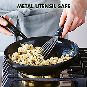 GreenPan SmartShape Healthy Ceramic Nonstick, 9.5" Frying Pan Skillet, PFAS-Free, Induction, Dishwasher Safe, Black