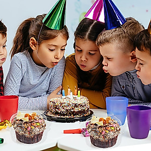 HANSGO 80Pack Individual Cupcake Containers with Lid, 4.3 x 3.2 Inches Plastic Clear Cupcake Holder for Wedding Baby Shower Birthday Party Supply