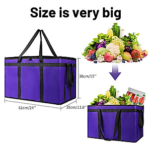 musbus 1 PACK Purple extra large XXXL Insulated Food Delivery Bag Cooler Bags Keep Food Warm Catering Therma for doordash Catering Cooler Bags Keep Food Warm Catering Therma Catering Shopper hot XXXL