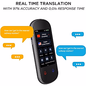 Dododuck 4 Translator Device: Real-Time & Offline Voice and Image Translations - 138 Languages, EU Optimized, 3-inch Touchscreen, 180hr Battery - Essential for Travel & Business