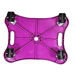 Educational Manual Plastic Scooter Board with Safety Handles | 16" x 12" inches | Perfect for Kids, Teens, Adults | PE, Gym Class, Daycare, Preschool Development, Games (Purple)