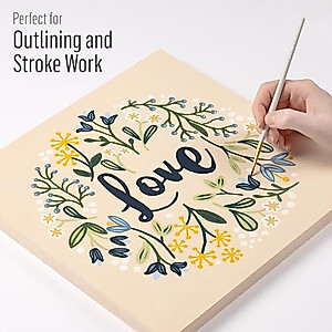 Plaid Detail Round Brush Set, 44278 (10-Piece),Black