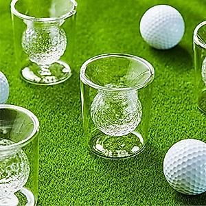 Golf Decanter Whiskey Decanter Set with 4 Golf Ball Whiskey Glasses - Unique Golf Gifts for Men - 750ML Golf Themed Liquor Decanters for Alcohol, Bourbon, Scotch, Vodka, Tequila, Wine