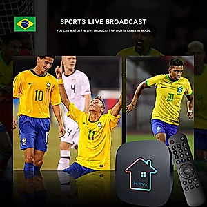 2022 HTV8 Box Brazil H8, HTV 7 Brazil Brazilian TV Box - 2GB RAM +16GB | 2.4GHz/ 5GHz WiFi 4K UHD Bluetooth 4.2 | Extra Backlit Mini Keyboard