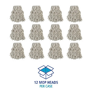 Boardwalk BWKCM02024S #24 Banded Cotton Mop Heads - White (12/Carton)