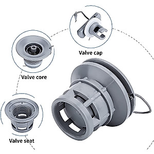 Alomejor PVC Boat Air Valve Spiral Air Plugs Replacement for Inflatable Raft Boat Kayak