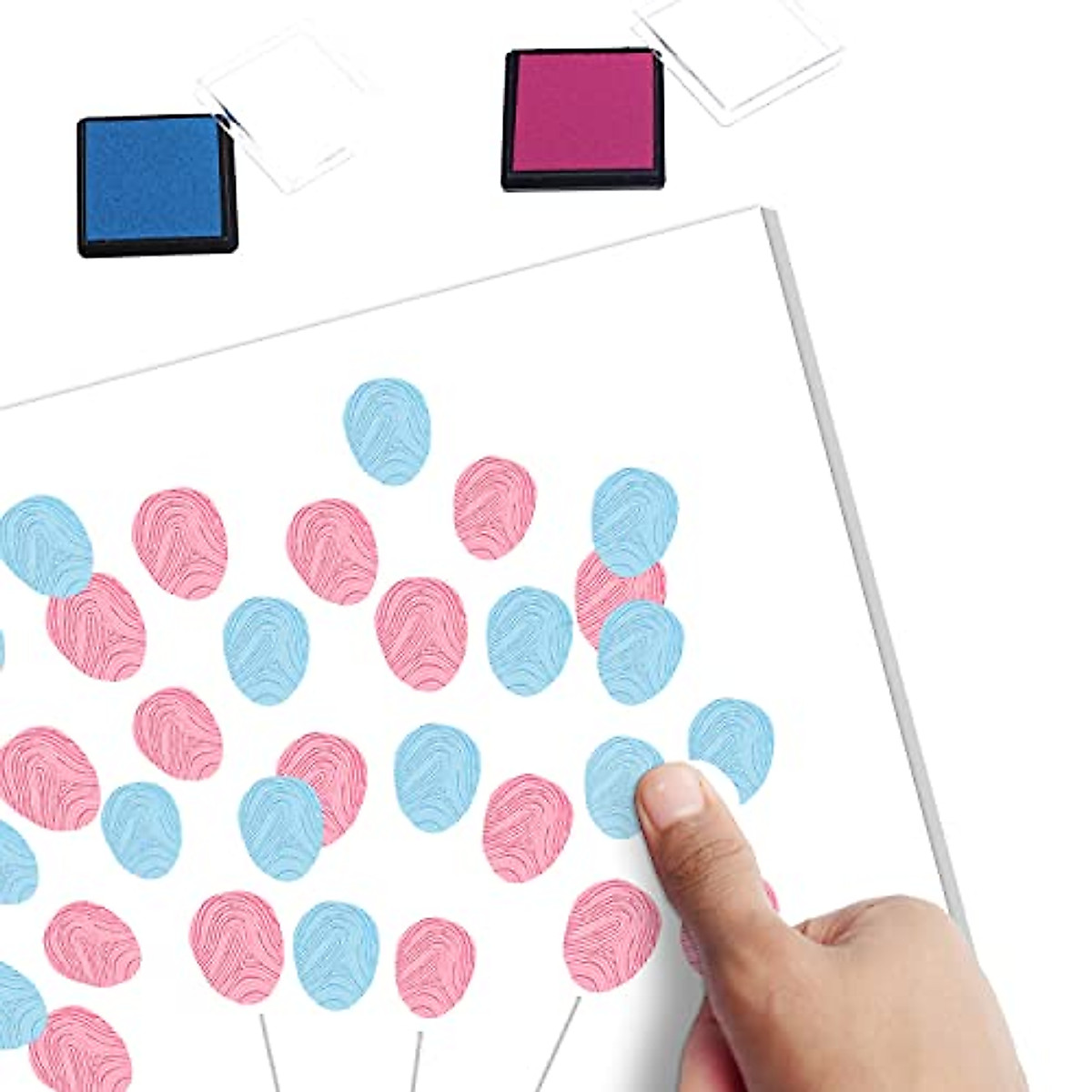 Baby Shower Guest Book Fingerprint Tree Canvas, a Baby Shower Guest Book, Finger Print Guest Book, Gender Reveal Decoration Elephant Theme