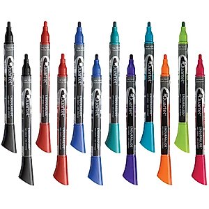 Quartet Dry Erase Markers, Whiteboard Markers, Fine Tip, EnduraGlide, BOLD COLOR, Assorted Classic & Neon Colors, 12 Pack (5001-21M)