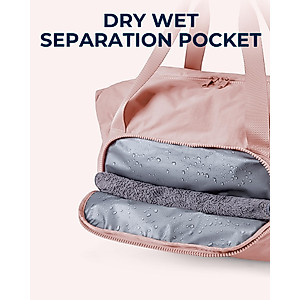 BAGSMART Travel Duffle Bag, Weekender Bags for Women Large Carry on Overnight Bag, Gym Bag with Trolley Sleeve, Personal Item Travel Bag Workout Dance Bag, Dark Pink