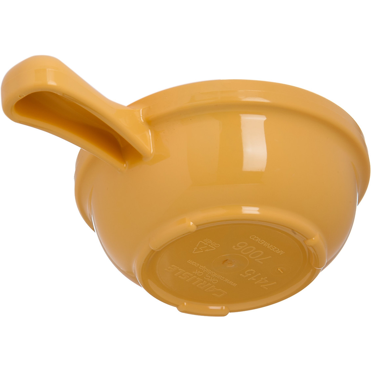 Carlisle FoodService Products Soup Bowl with Handle for Catering, Buffets, Restaurants, San, 8 Ounces, Yellow