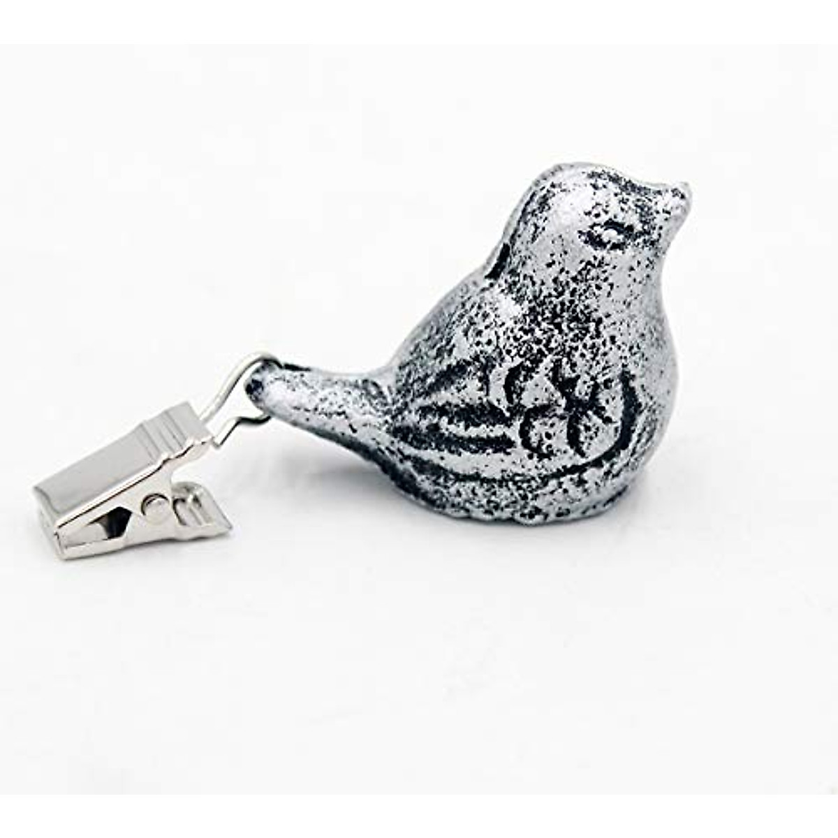 Funly mee (4PACK) Industrial Style Tablecloth Weights with Black Sliver Bird, for Outdoor Garden Party Picnic Tablecloths Heavy (Black Silver)