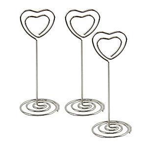Leyeet Table Number Card Holders, 10pcs Table Photo Holder Table Picture Holder Wire Photo Holder Clips Memo Note Photo Stand for Party Wedding Table Decorations