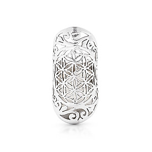 Big Flower Of Life Lace Ring Sterling Silver 925 Sacred Geometry Yoga jewelry Sizes Us 7 8 9 10 (10)