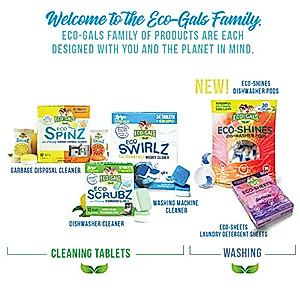 Eco-Gals Eco Swirlz Washing Machine Cleaner, 24 Count