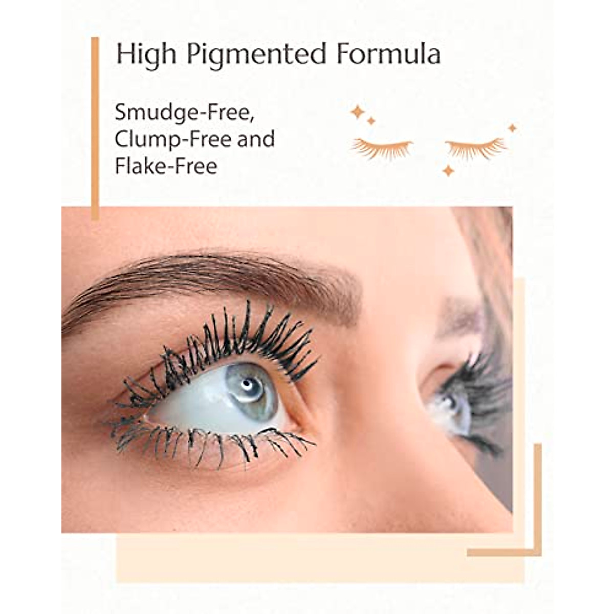 TSUVIMI Ever Long Mascara, Color Mascara, Long Lasting Mascara (Silver Gray)