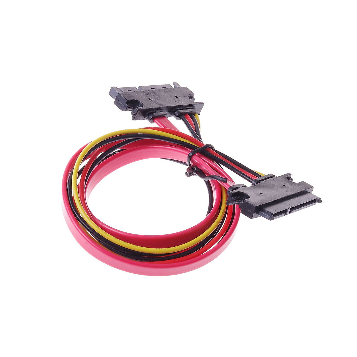 SMAKN(TM) 22-pin (7+15) Sata Male to Female Data and Power Combo Extension Cable - Slimline Sata Extension Cable M/f - 20inch (50cm)