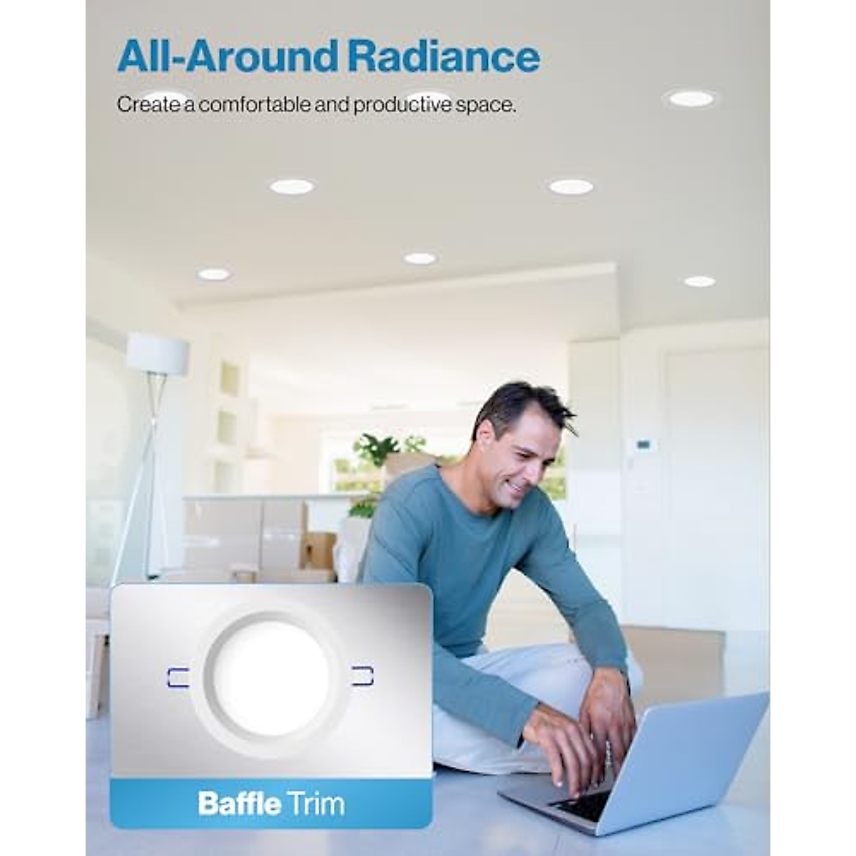 Sunco 16 Pack 6 Inch Ultra Thin LED Recessed Ceiling Lights Slim, 6000K Daylight Deluxe, Dimmable 14W, Baffle Trim Damp Rated, Canless Wafer Thin with Junction Box