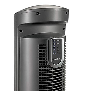 Lasko Portable Electric 42" Oscillating Tower Fan with Fresh Air Ionizer, Timer and Remote Control for Indoor, Bedroom and Home Office Use, Silver 2551